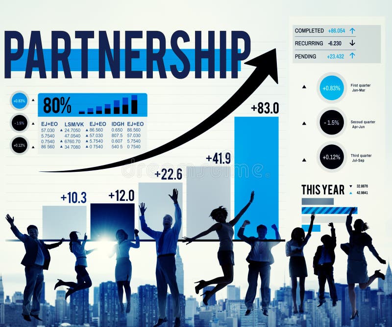 Partnership Connection Corporate Team Support Concept Stock Photo ...