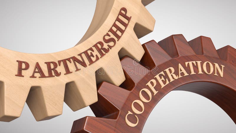 Partnership Cooperation Concept Stock Illustration - Illustration of ...
