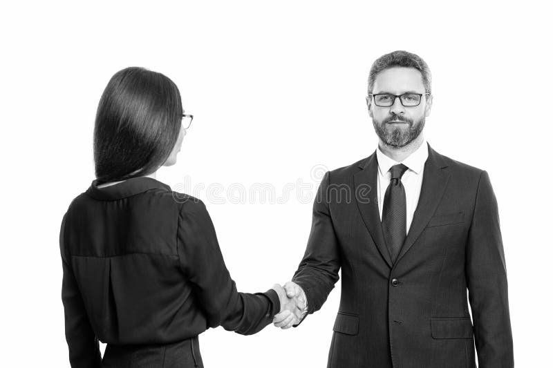 Partnership Deal at Negotiation. Handshake of Partnership Deal at ...