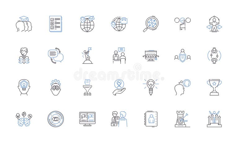 Partnership Duty Line Icons Collection. Trust, Loyalty, Collaboration ...
