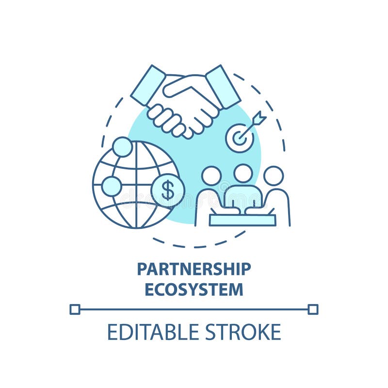 Partnership Ecosystem Concept Icon Stock Vector - Illustration of ...