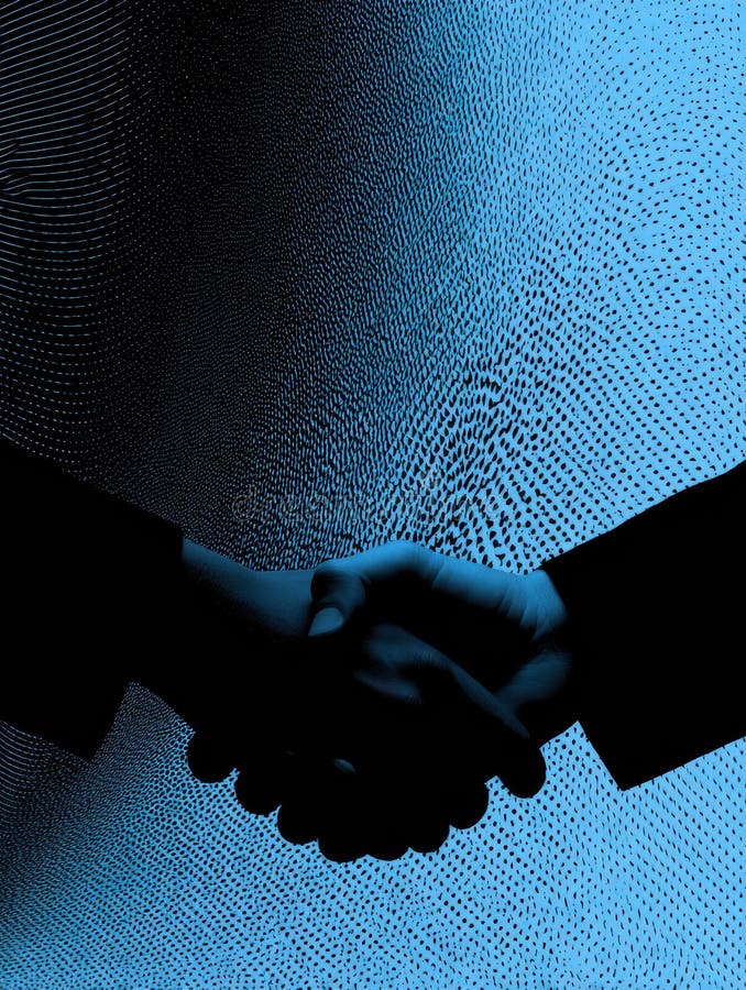 Partnership Established through Handshake Over a Subtle Grid ...