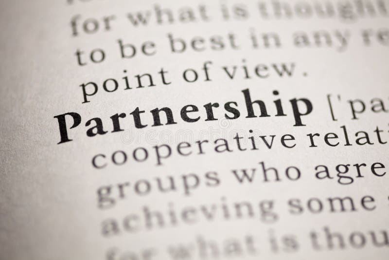 Partnership Definition stock photo. Image of florescent - 38421420