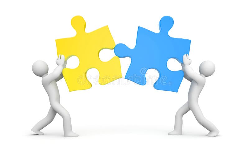 Partnership stock illustration. Illustration of figure - 55315320