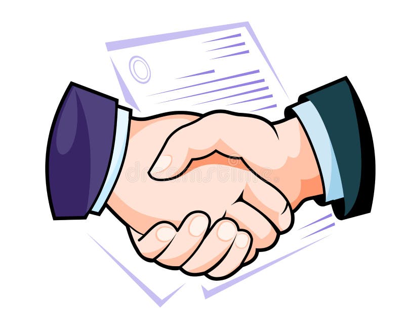 Partnership handshake stock vector. Image of friendship - 46018904