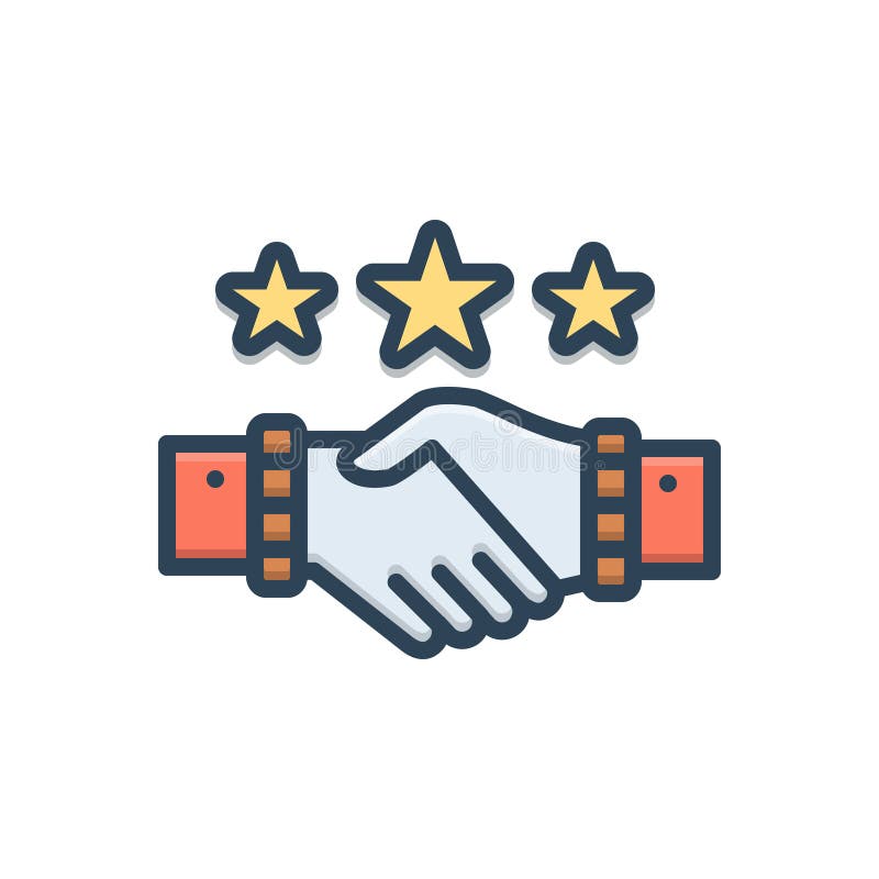 Color Illustration Icon for Partnership, Copartnership and Teamwork ...