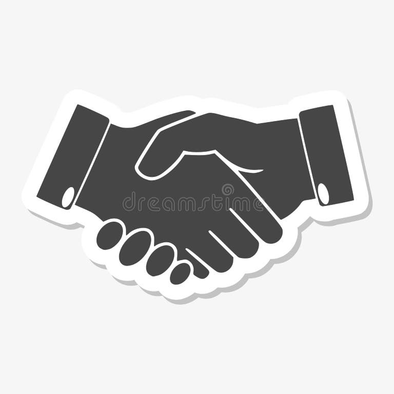 Partnership icon sticker stock vector. Illustration of business - 83901245