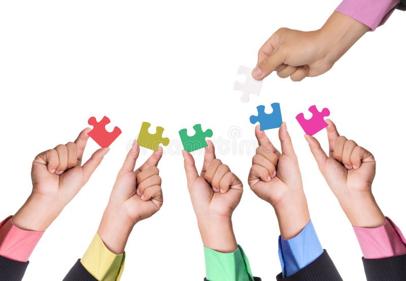 Partnership jigsaw puzzle stock image. Image of jigsaw - 48650259