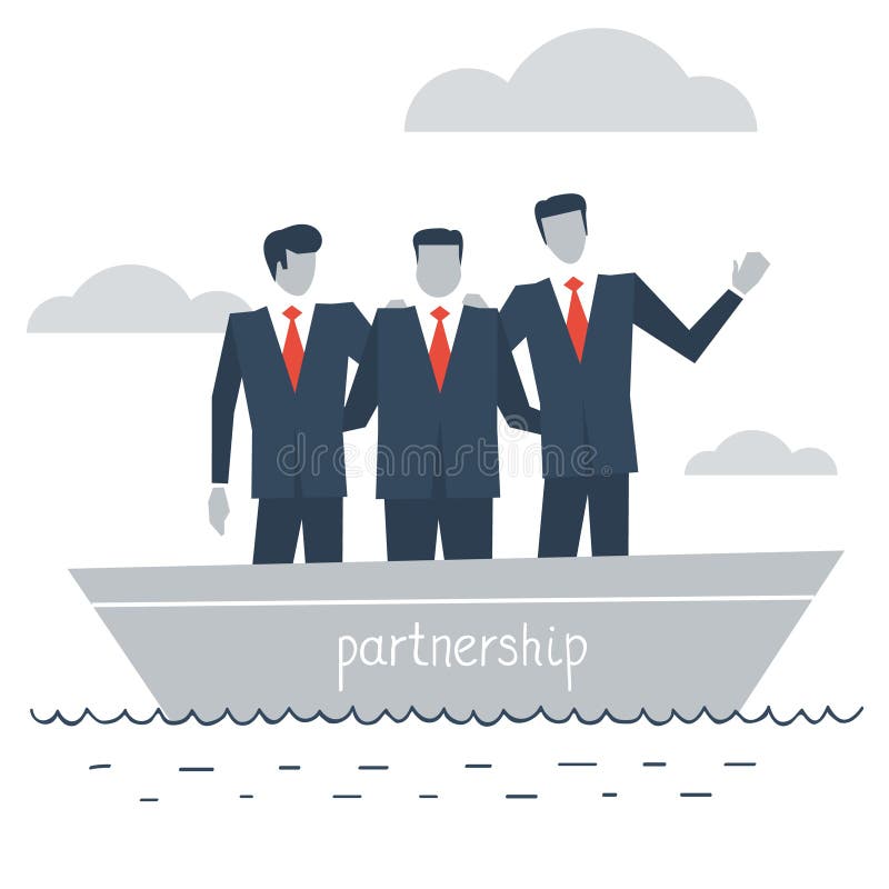 Partnership, joint venture stock vector. Illustration of team - 80436145