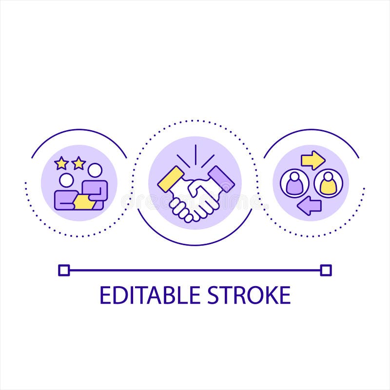 Partnership Loop Concept Icon Stock Vector - Illustration of team ...