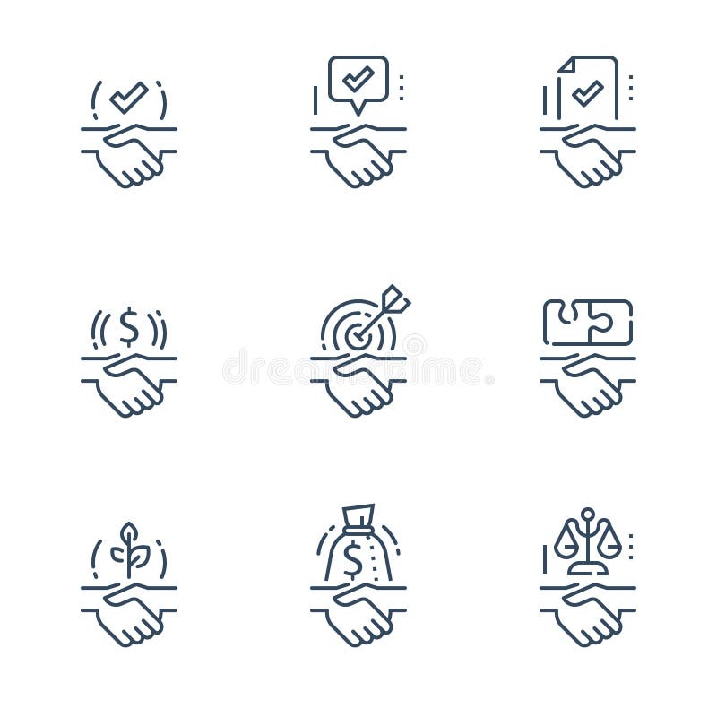 Partnership or Mutual Trust, Handshake Concept, Negotiation Compromise ...