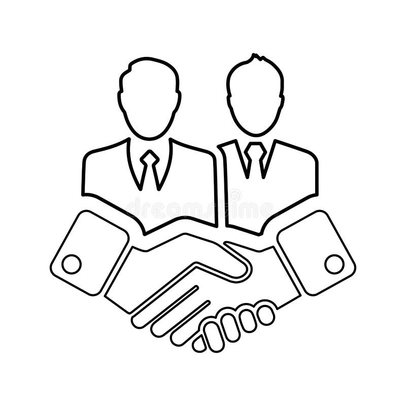 Partnership Outline Icon. Line Art Vector Stock Illustration ...