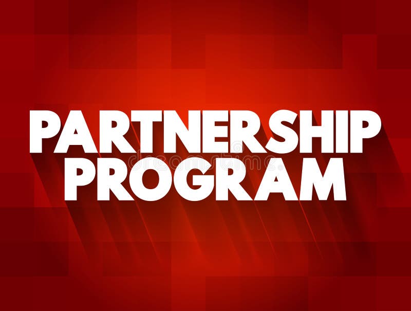 Partnership Program Text Quote, Concept Background Stock Illustration ...