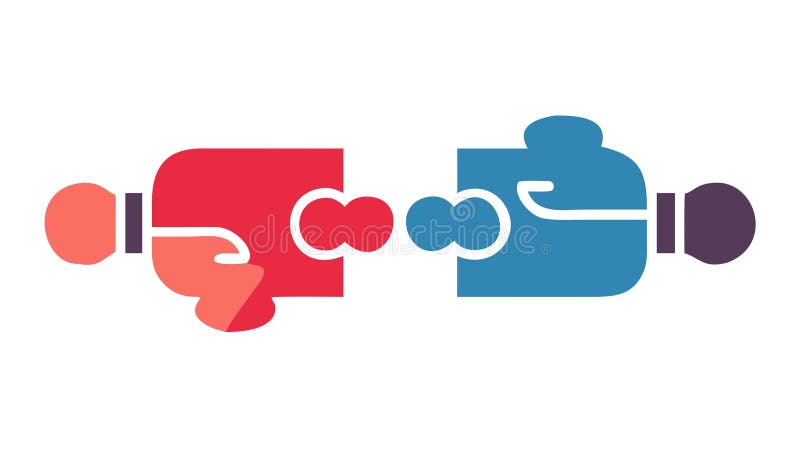 Partnership Puzzle, Connected Hands, Teamwork Concept, Vector Design ...
