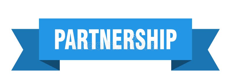 Partnership ribbon. stock vector. Illustration of vector - 191261698