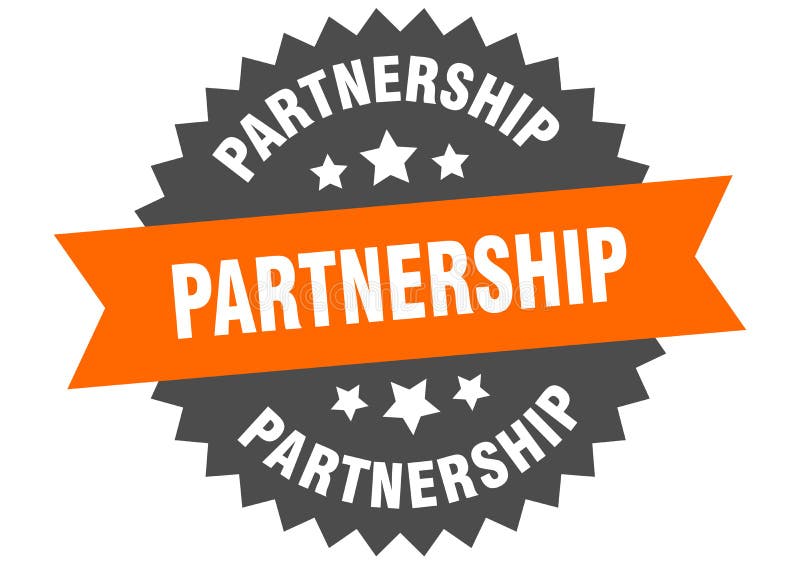 Partnership Sign. Partnership Circular Band Label. Partnership Sticker ...