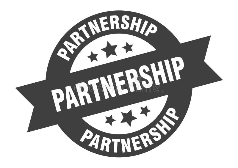 Partnership Sign. Partnership Round Ribbon Sticker Stock Vector ...