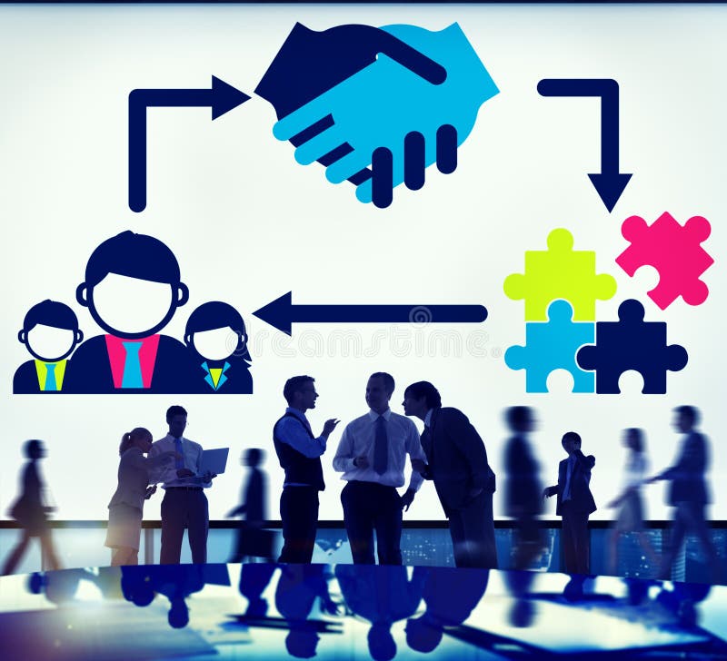 Partnership Team Corporate Collaboration Connection Concept Stock Photo ...