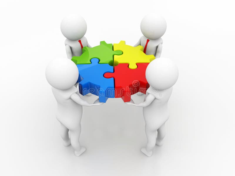 3d person teamwork stock illustration. Illustration of equal - 30224182