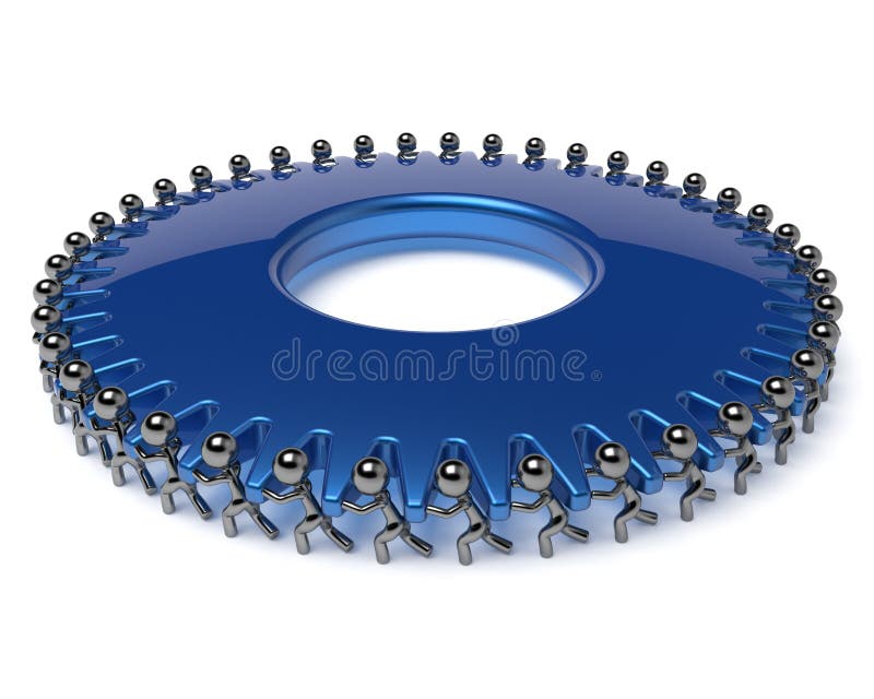 Partnership Team Work Business Men Turning Blue Gear Wheel Stock ... Partnership Team Work Business Men Turning Blue Gear Wheel Stock ...