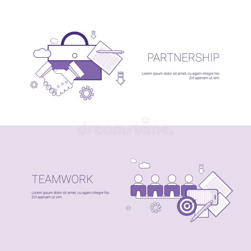 Partnership and Teamwork Business Cooperation Concept Template Web ...