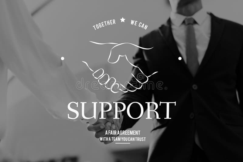 Business Partnership Teamwork Support Graphic Stock Image - Image of ...