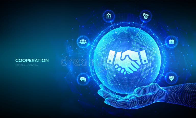 Partnership Technology Concept. Business Partnership. Global ...