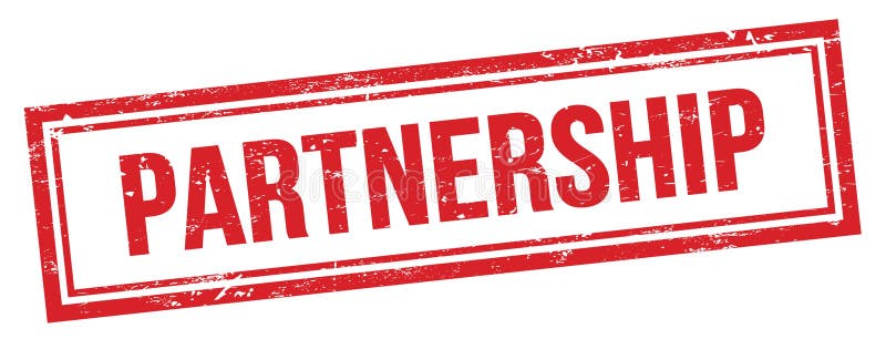 PARTNERSHIP Text on Red Grungy Vintage Stamp Stock Illustration ...