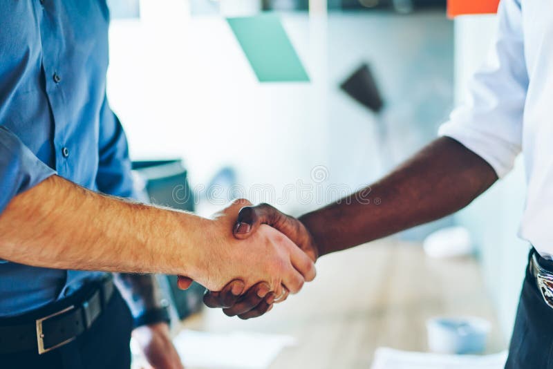 .Partnership and Trust between Diverse Colleagues Stock Photo - Image ...