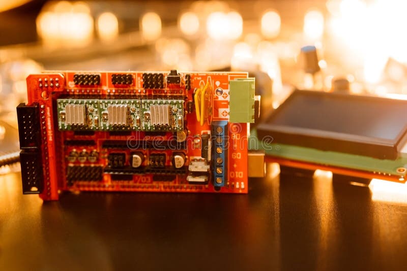 Parts For Assembly Cnc Machine Display And Arduino Board For Controlling The Machine Stock