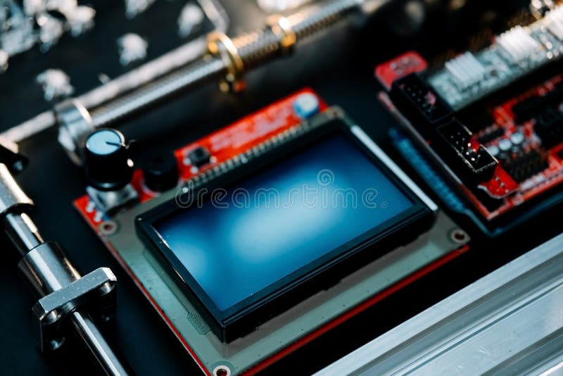 Parts for Assembly Cnc Machine. Display for Controlling the Machine ...