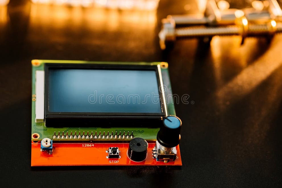 Parts for Assembly Cnc Machine. Display for Controlling the Machine ...