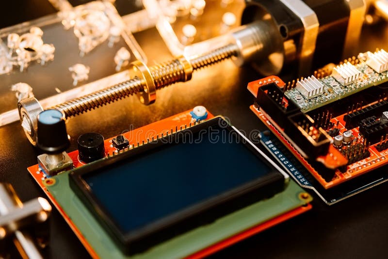 Parts for Assembly Cnc Machine. Display for Controlling the Machine ...