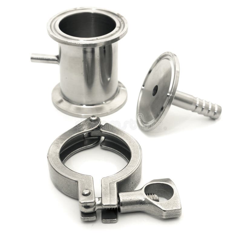 Parts for Assembly of Distillation Apparatus on White Background Stock ...