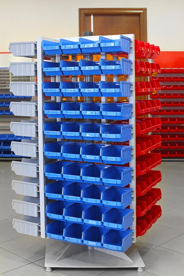 Parts Bins stock photo. Image of workshop, shelf, rack - 70054694