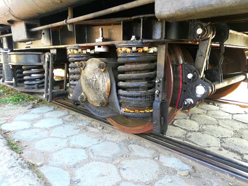 Bogie Parts of a Train in India Stock Photo - Image of suspension ...