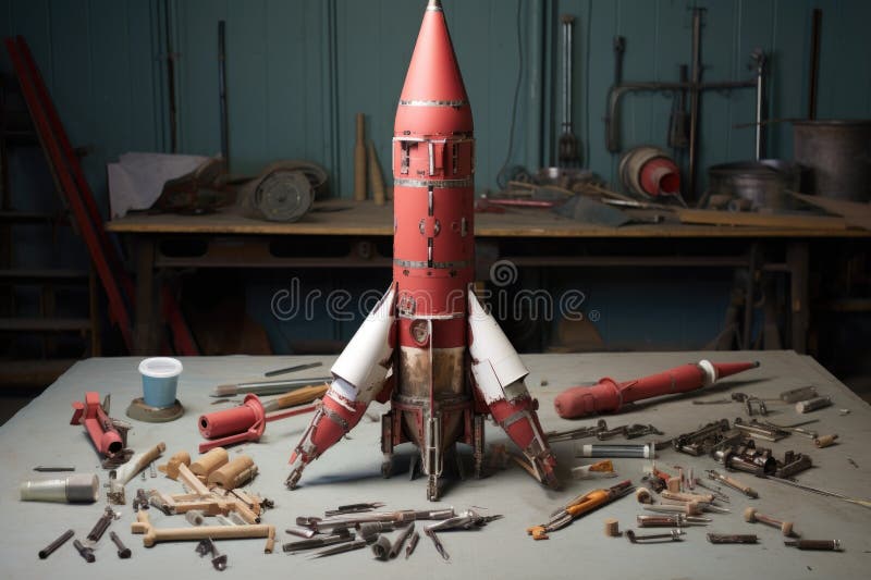 Parts of a Disassembled Reusable Rocket Stock Image - Image of thrust ...