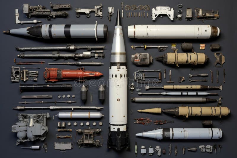 Parts of a Disassembled Reusable Rocket Stock Illustration ...