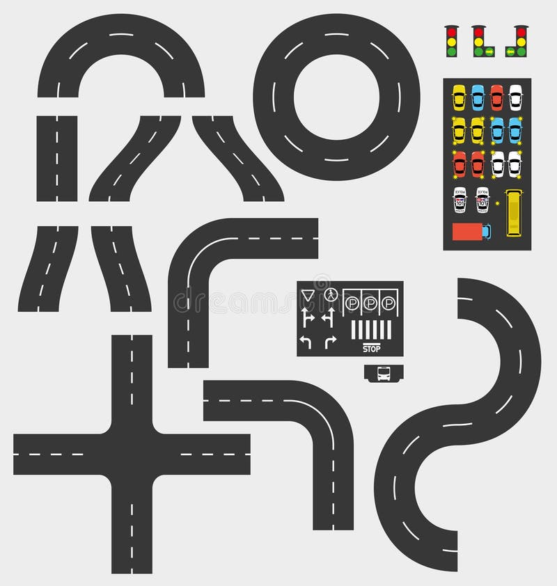 Parts for the high road. stock vector. Illustration of police - 57576862