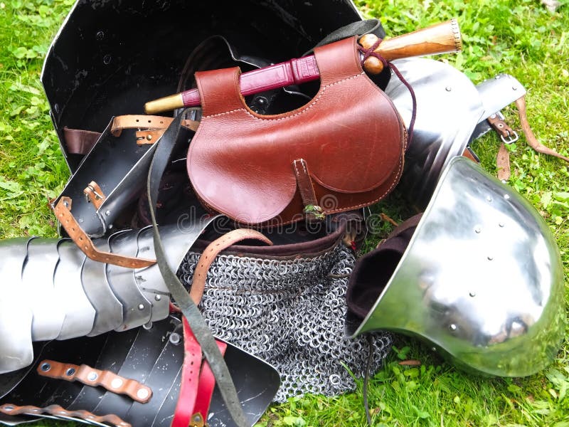 Parts of a Knight S Armor from the Middle Ages Stock Photo - Image of ...