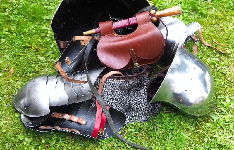 Parts of a Knight S Armor from the Middle Ages Stock Image - Image of ...