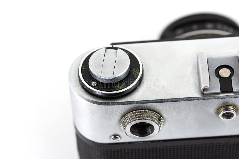 Parts of an Old Camera. Elements of a Vintage Close-up Camera Stock ...