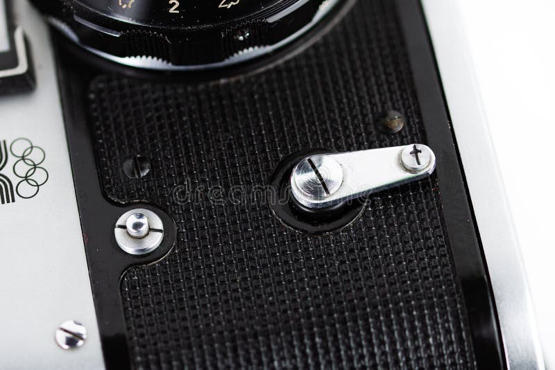 Parts of an Old Camera. Elements of a Vintage Close-up Camera Stock ...
