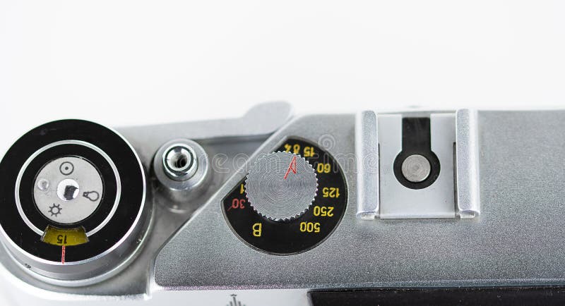 Parts of an Old Camera. Elements of a Vintage Close-up Camera Stock ...