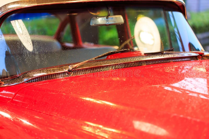 Parts of the Red Vintage Car Stock Image - Image of drive, antique ...