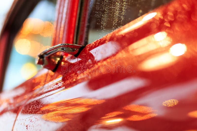 A Parts of the Red Vintage Car Stock Photo - Image of auto, luxury ...