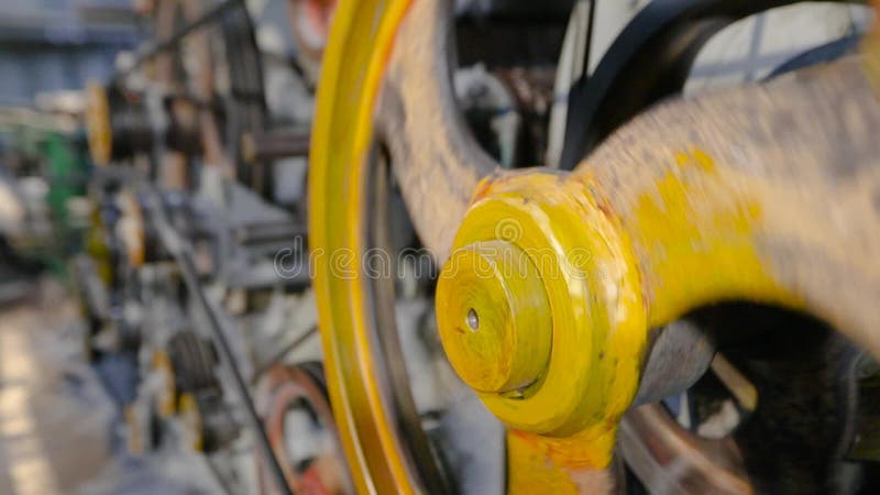 Parts Rotation in a Factory. Modern Factory, Working Elements. Machine ...