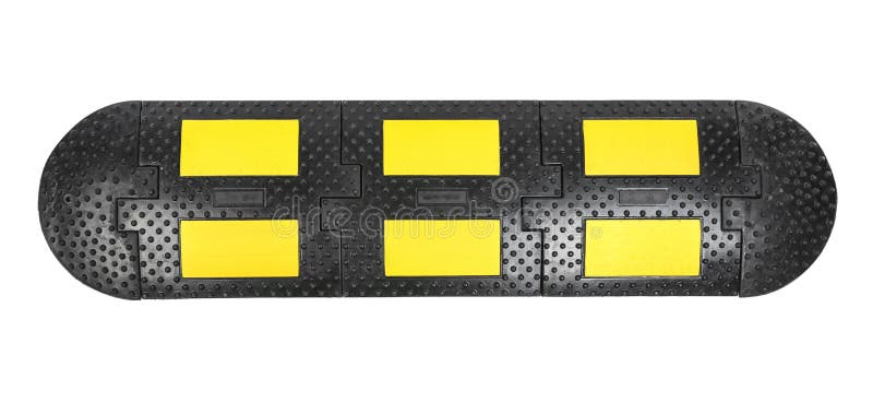 Parts of Speed Bump Isolated on White, Top View Stock Image - Image of ...