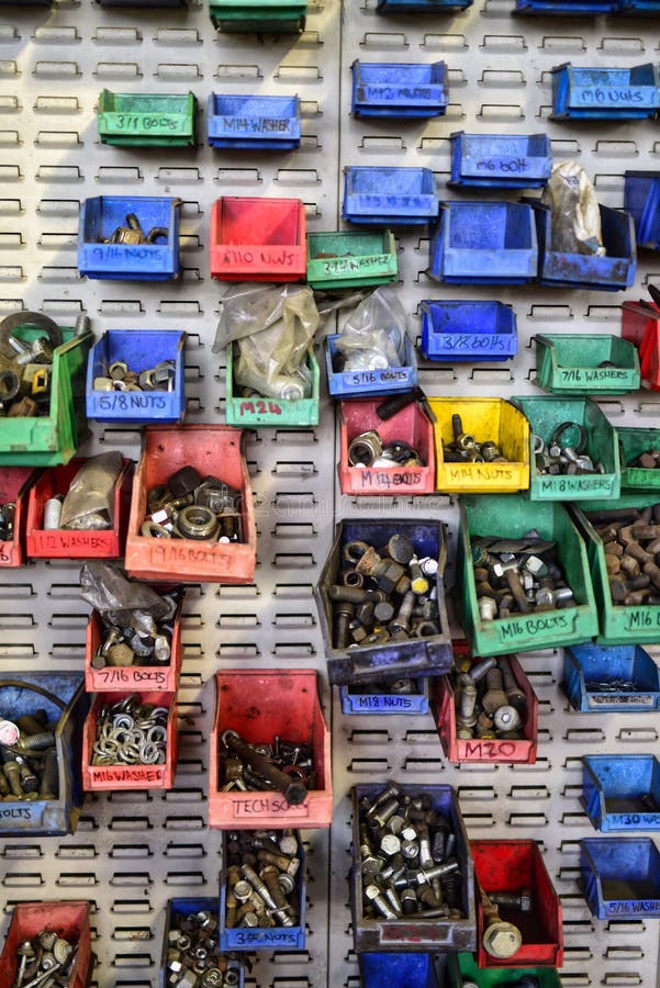 Parts Storage Sorting Containers Stock Image - Image of tool, colorful ...
