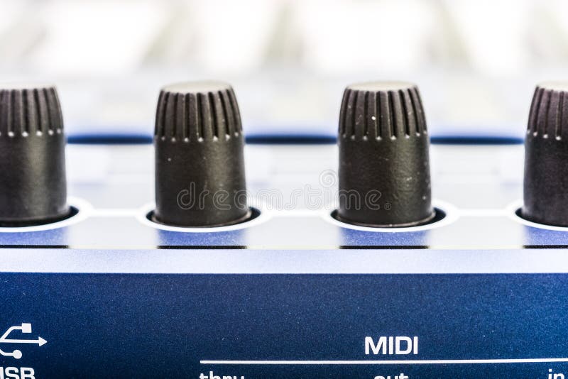 Parts of synth keyboards stock image. Image of performance - 63341545